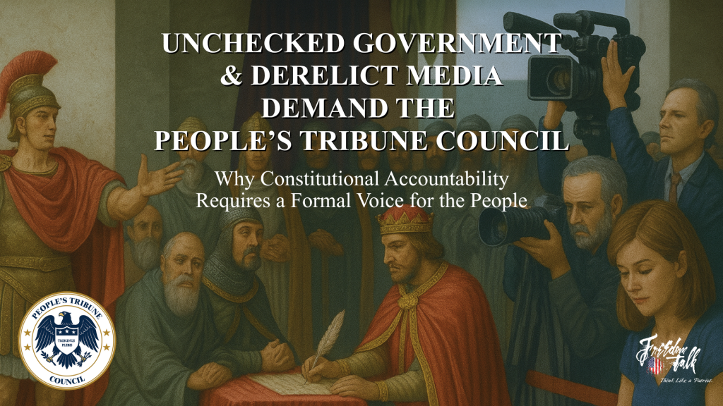 Unchecked Government & Derelict Media Demand the People’s Tribune ...